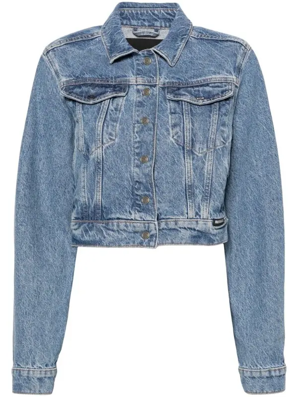 Remain Birger Christensen Logo-patch Denim Jacket - Blue
