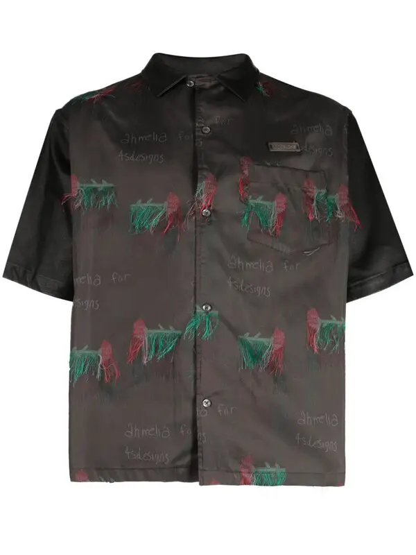 4SDESIGNS Graphic-print Short-sleeve Shirt