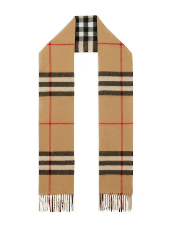 Burberry Check-pattern Fringed Scarf