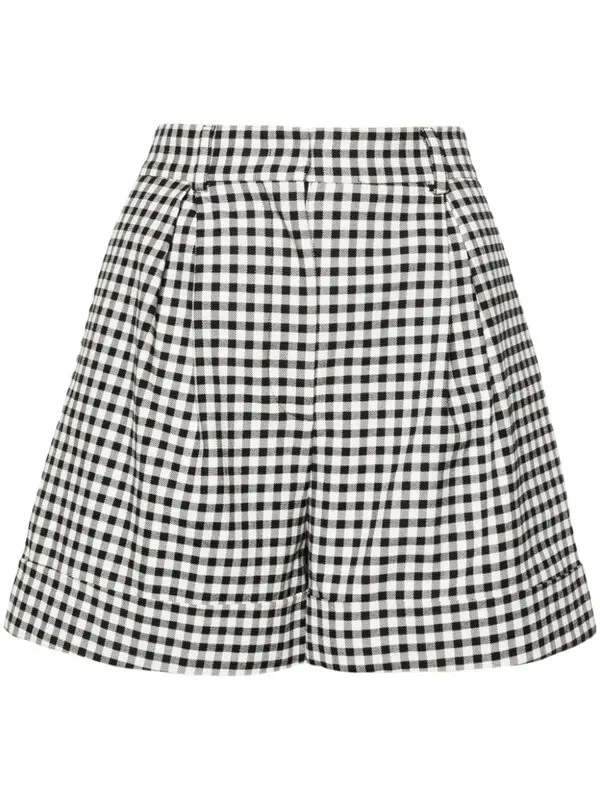 Moschino Gingham-check Tailored Shorts
