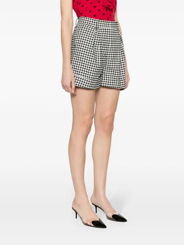 Moschino Gingham-check Tailored Shorts
