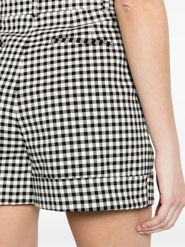 Moschino Gingham-check Tailored Shorts