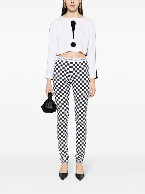 Moschino Checkerboard-print Trousers