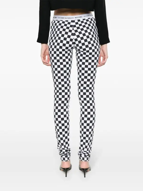 Moschino Checkerboard-print Trousers