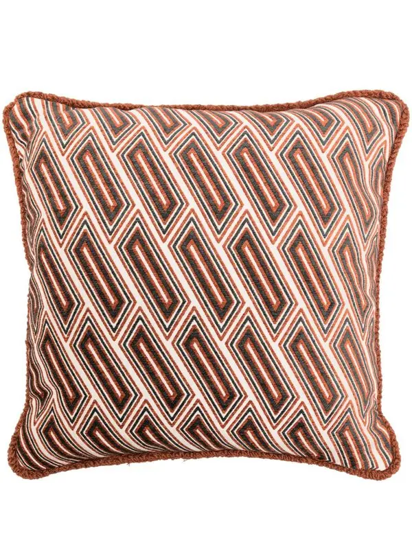 SOHO HOME Vende Geometric-pattern Cushion - Brown