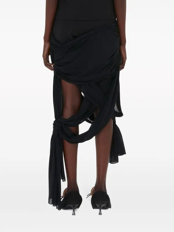 JW Anderson Draped Wrap Midi Skirt