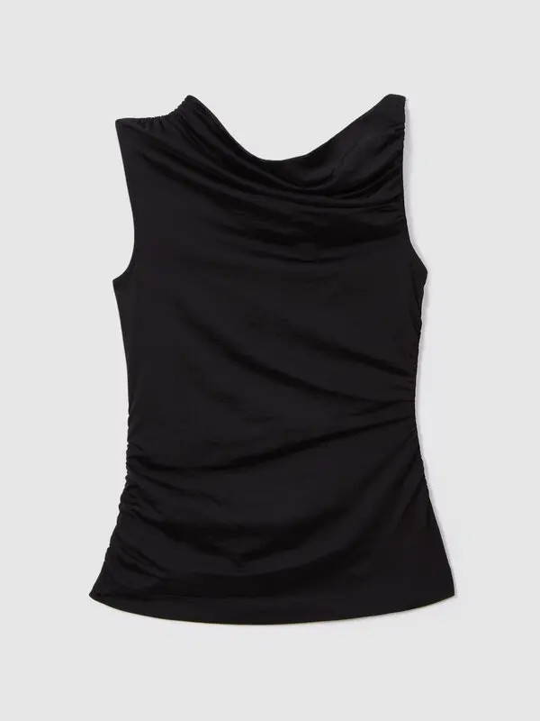 REISS Dylan Ruched Off-the-shoulder Top