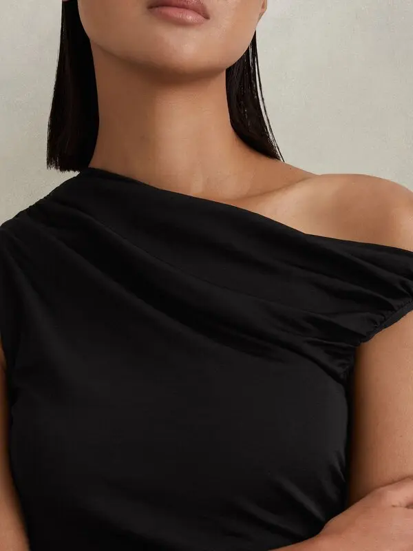 REISS Dylan Ruched Off-the-shoulder Top