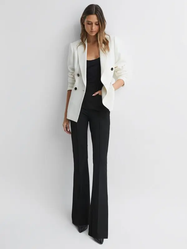 REISS Dylan Petite Flared High-rise Trousers