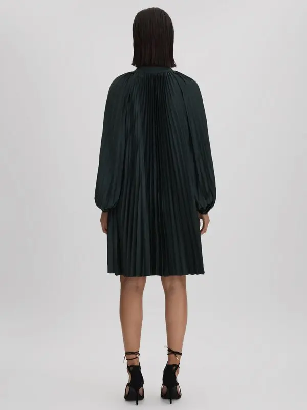 Reiss Trina Pleated Mini Dress In Green - 47% Off | Editorialist