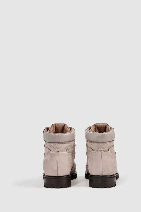 REISS Ashdown Leather Hiking Boots