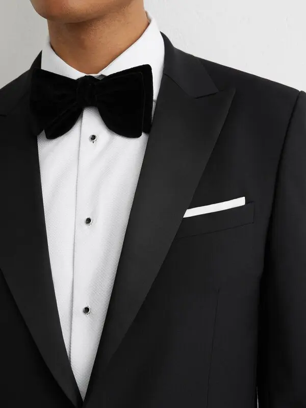 REISS Poker Peak Lapel Single-breasted Tuxedo Jacket Tailored-fit - Black