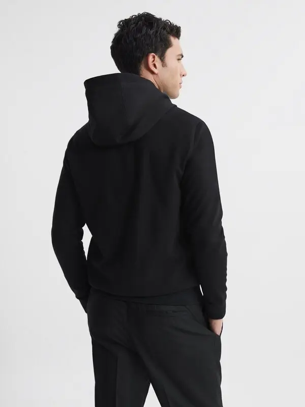 REISS Taylor Hybrid Zip-through Quilted Hooded Jacket