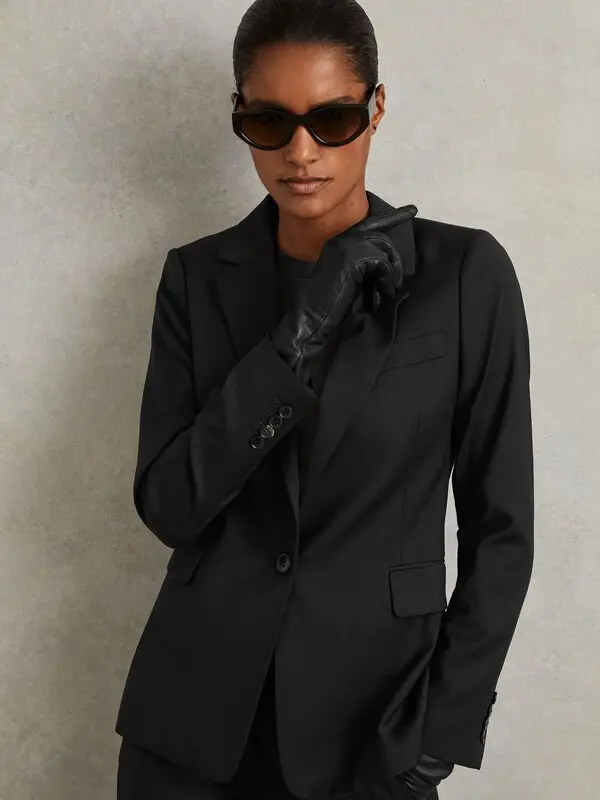 REISS Haisley Single Breasted Suit Blazer - Black