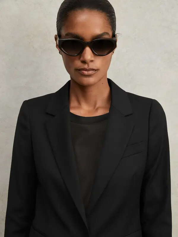 REISS Haisley Single Breasted Suit Blazer - Black