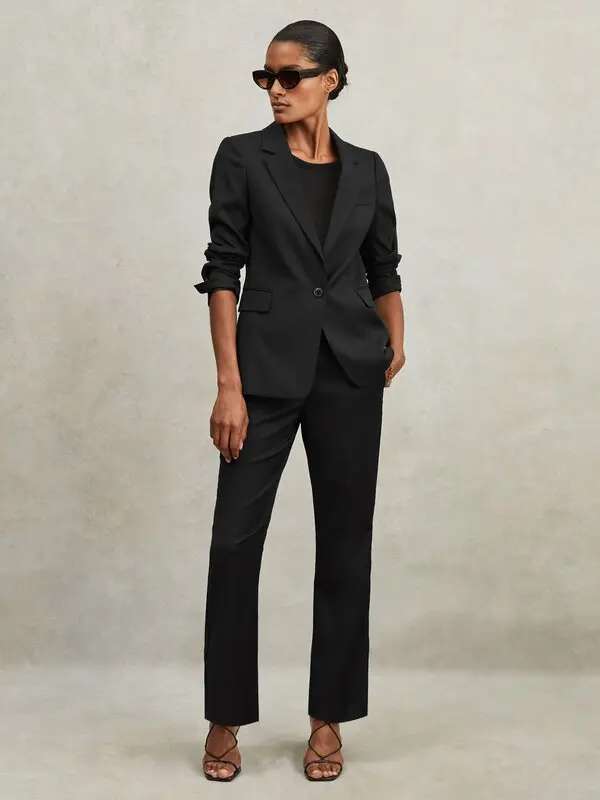 REISS Haisley Petite Single Breasted Suit Blazer - Black