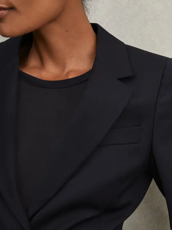 REISS Haisley Petite Single Breasted Suit Blazer - Navy