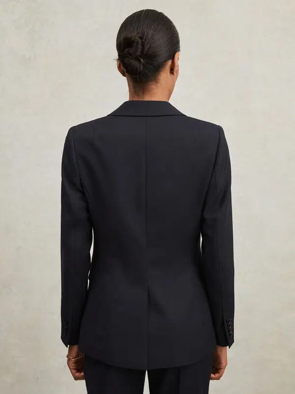 REISS Haisley Petite Single Breasted Suit Blazer - Navy