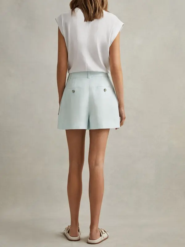 REISS Lori Viscose-linen Blend Suit Shorts