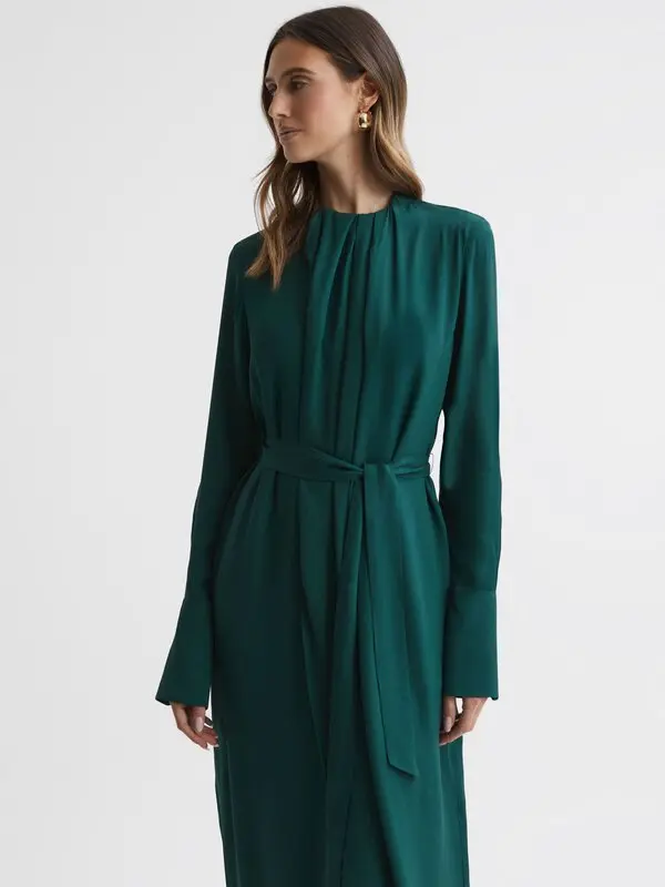 REISS Phoenix Pleated Midi Dress