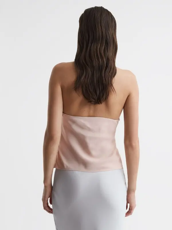 REISS Freda Tie Halter-neck Blouse