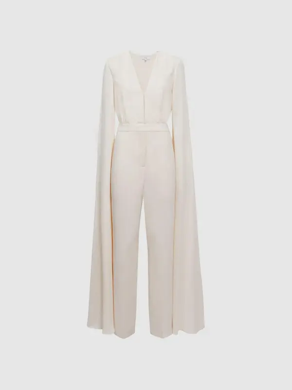 REISS Olivia Cape Sleeve Jumpsuit