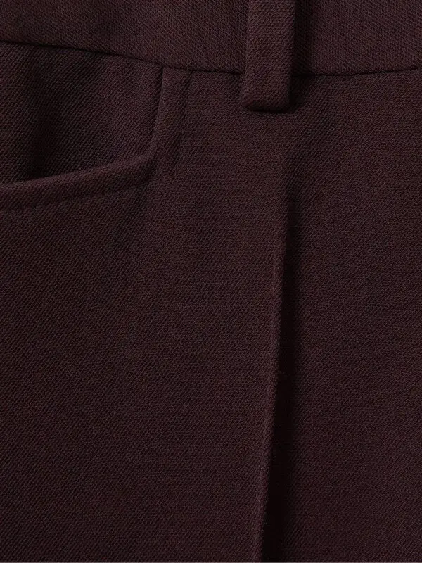 REISS Gabi Flared Suit Trousers - Berry