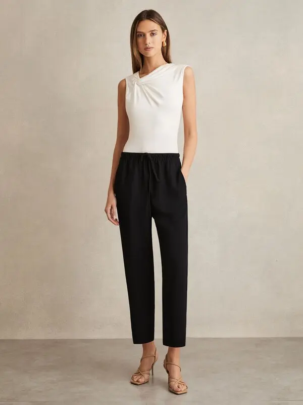 REISS Tapered Pull-on Trousers
