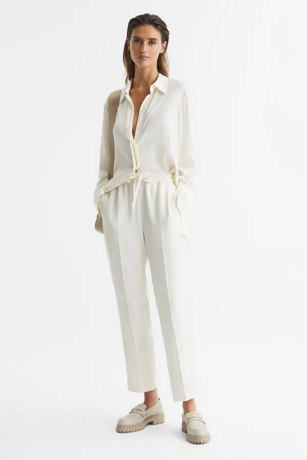 REISS Tapered Pull-on Trousers
