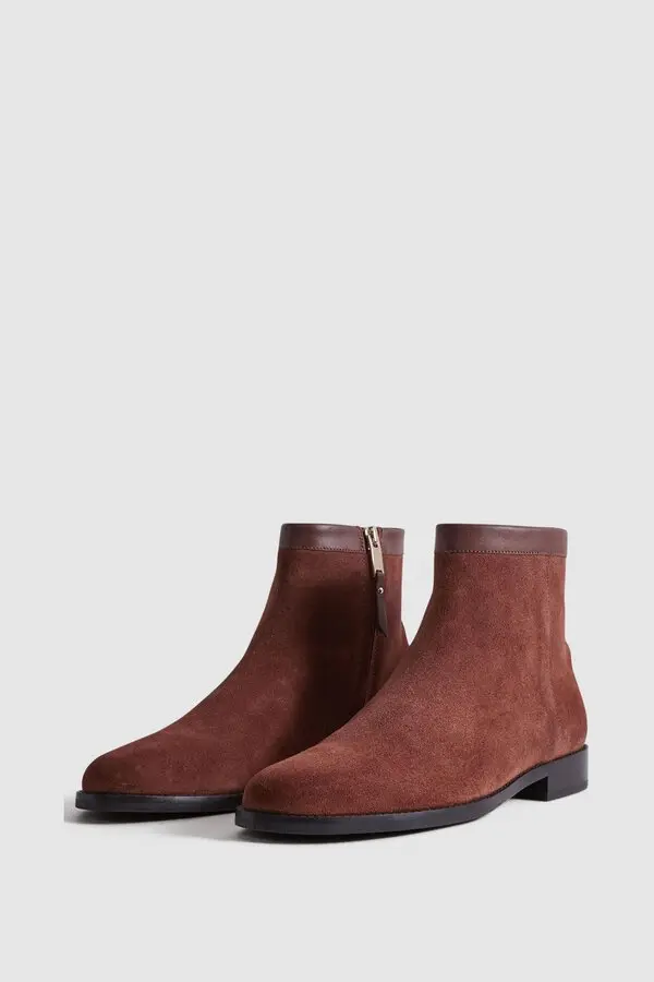 REISS Clay Suede Boots