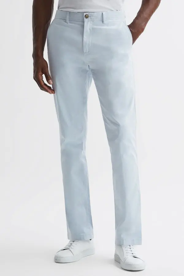 REISS Pitch Washed-cotton Slim-fit Chinos
