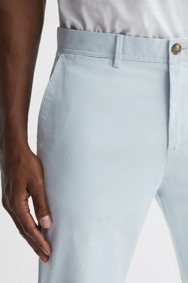 REISS Pitch Washed-cotton Slim-fit Chinos
