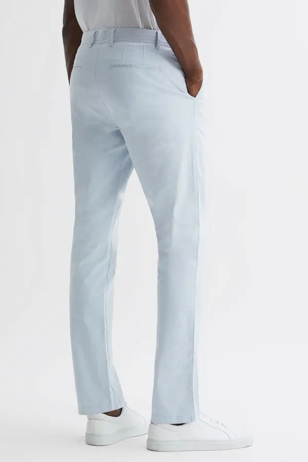 REISS Pitch Washed-cotton Slim-fit Chinos