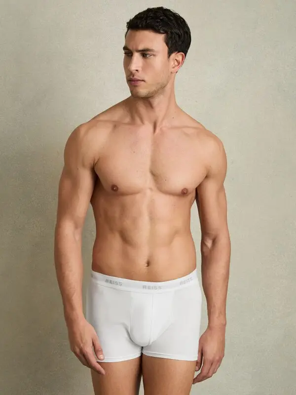 REISS Heller Three Pack Of Cotton Blend Boxers - White