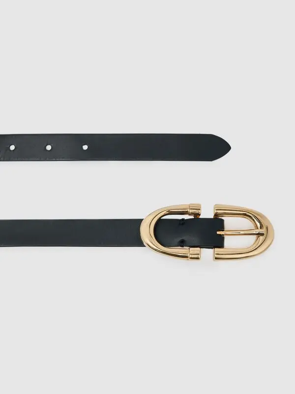 REISS Bailey Leather Belt
