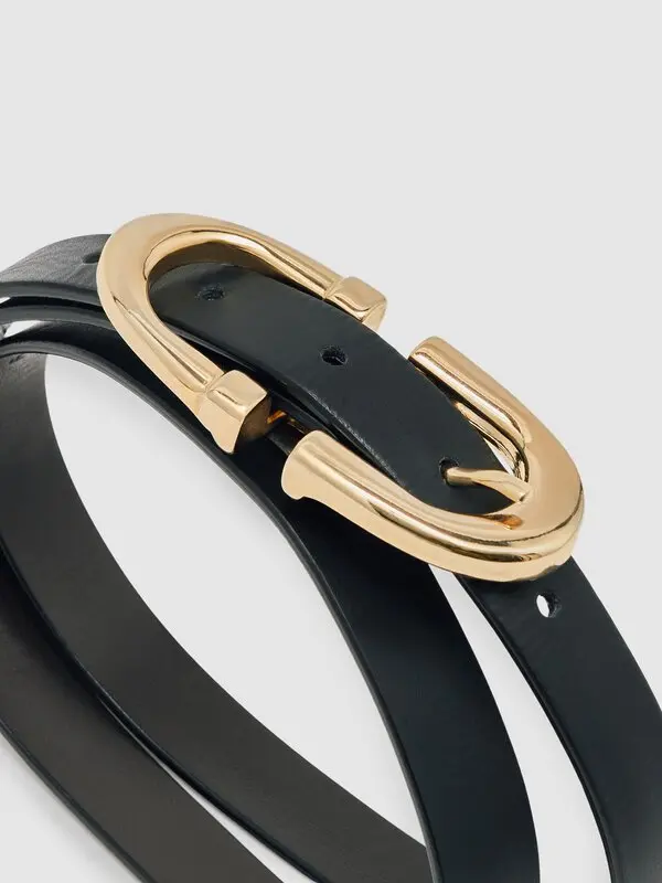 REISS Bailey Leather Belt