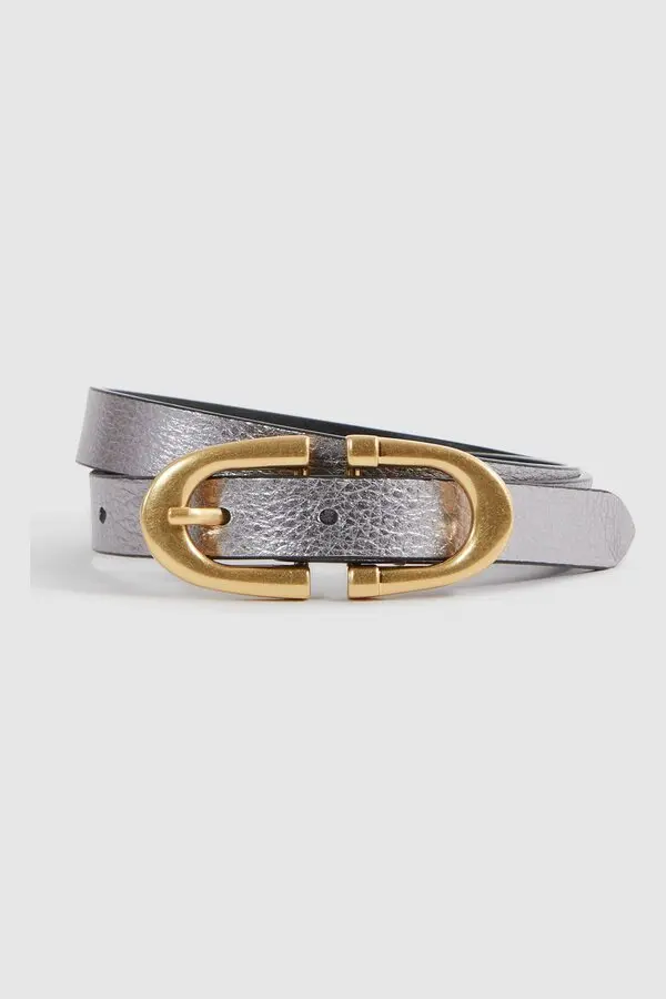 REISS Bailey Leather Belt