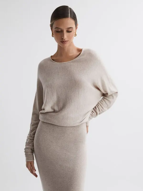 REISS Leila Petite Wool Blend Midi Dress