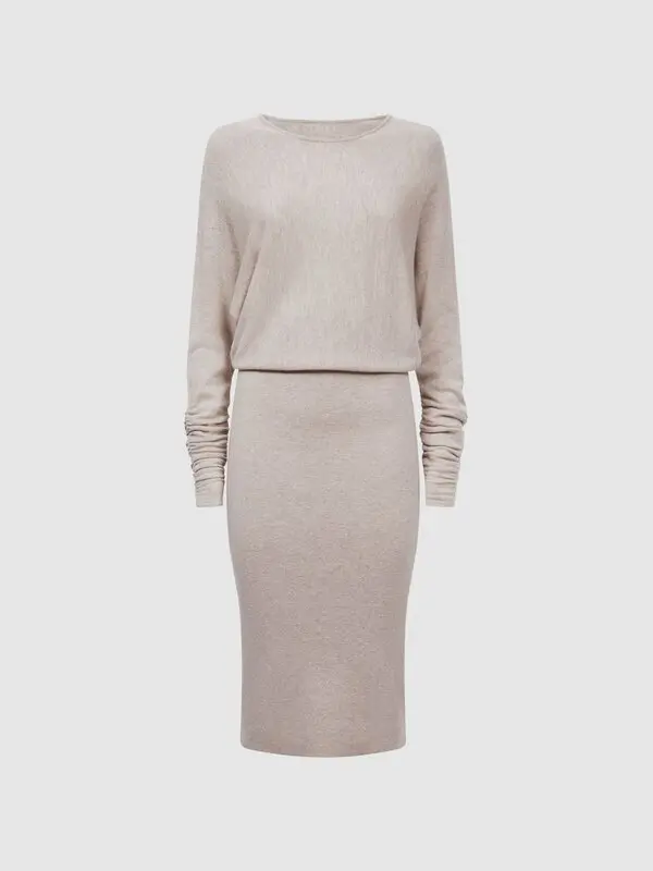 REISS Leila Petite Wool Blend Midi Dress