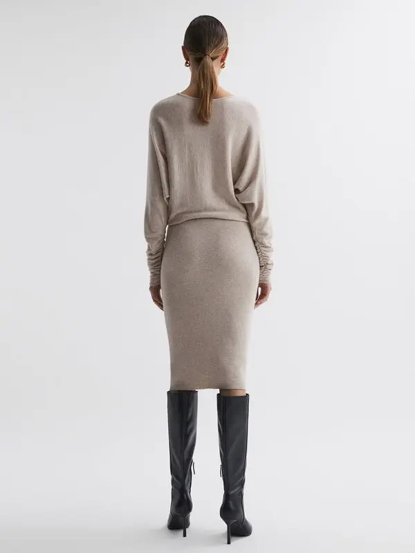 REISS Leila Petite Wool Blend Midi Dress