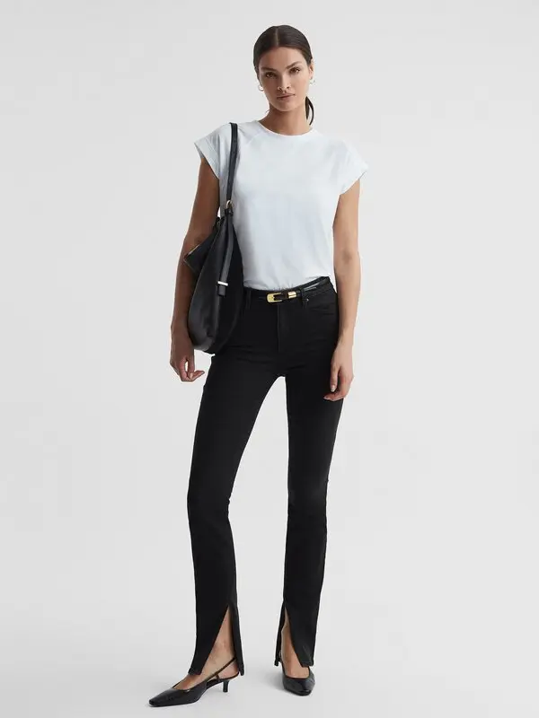 Paige Constance Slim Fit Split Hem Jeans
