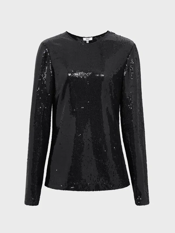 REISS Sequin Top