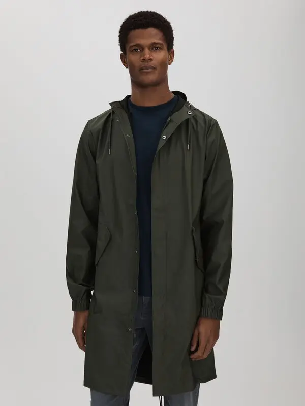 Rains Fishtail Parka - Dark Green