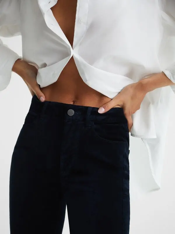 Paige Cindy Twisted Seam Velvet Jeans