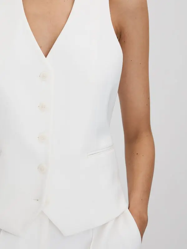 REISS Sienna Crepe Waistcoat