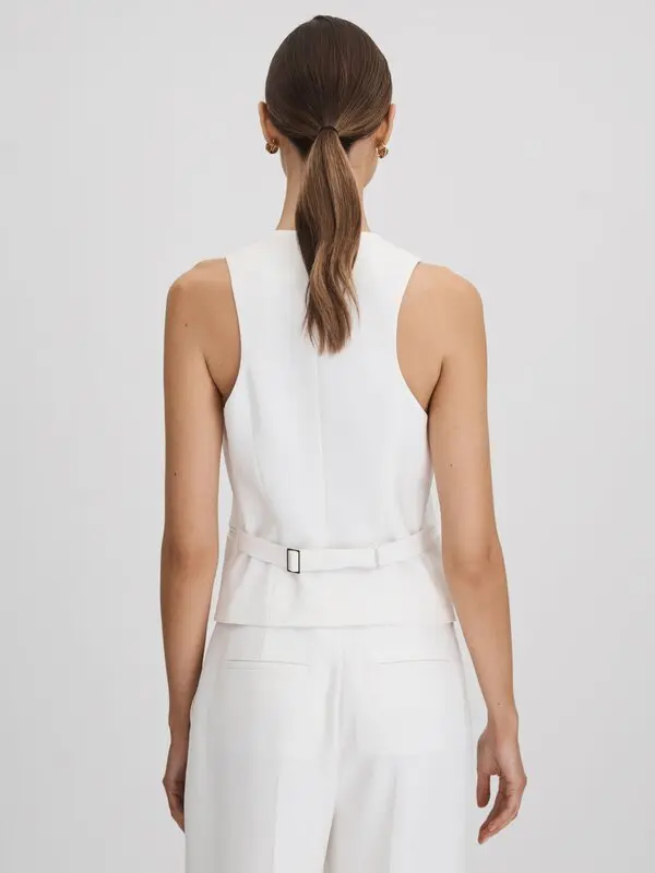 REISS Sienna Crepe Waistcoat