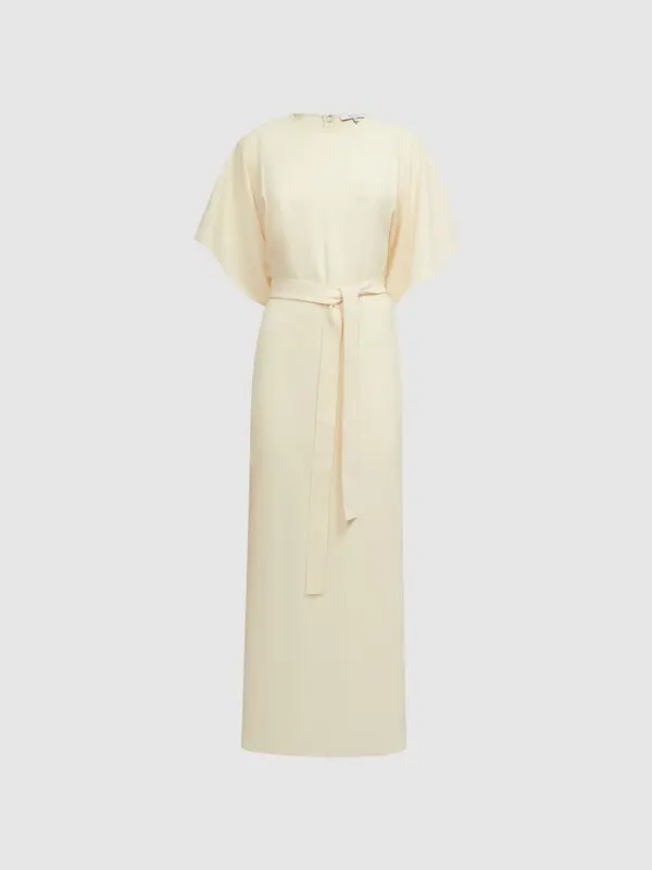 REISS Louise Cape-sleeve Midi Dress