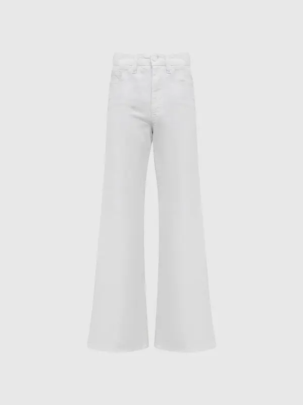 Good American Good Waist Palazzo Jeans - White