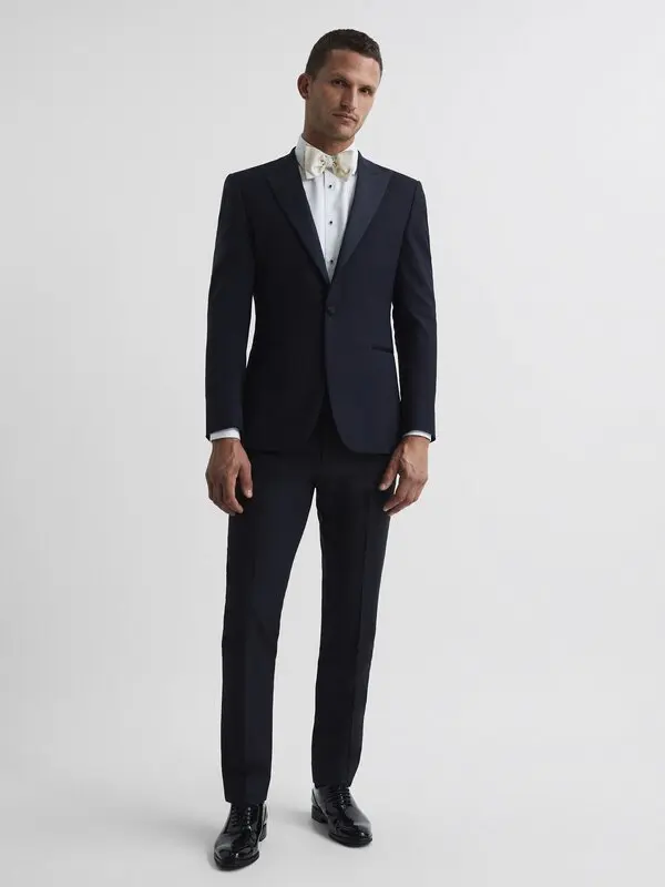 REISS Poker Standard Trim Modern Fit Tuxedo Trousers