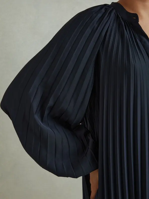 REISS Gabby Pleated Mini Dress